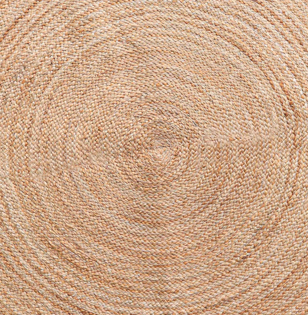 Beige with Custom Color Scallop Border Handmade Jute Braided Bohemian ...